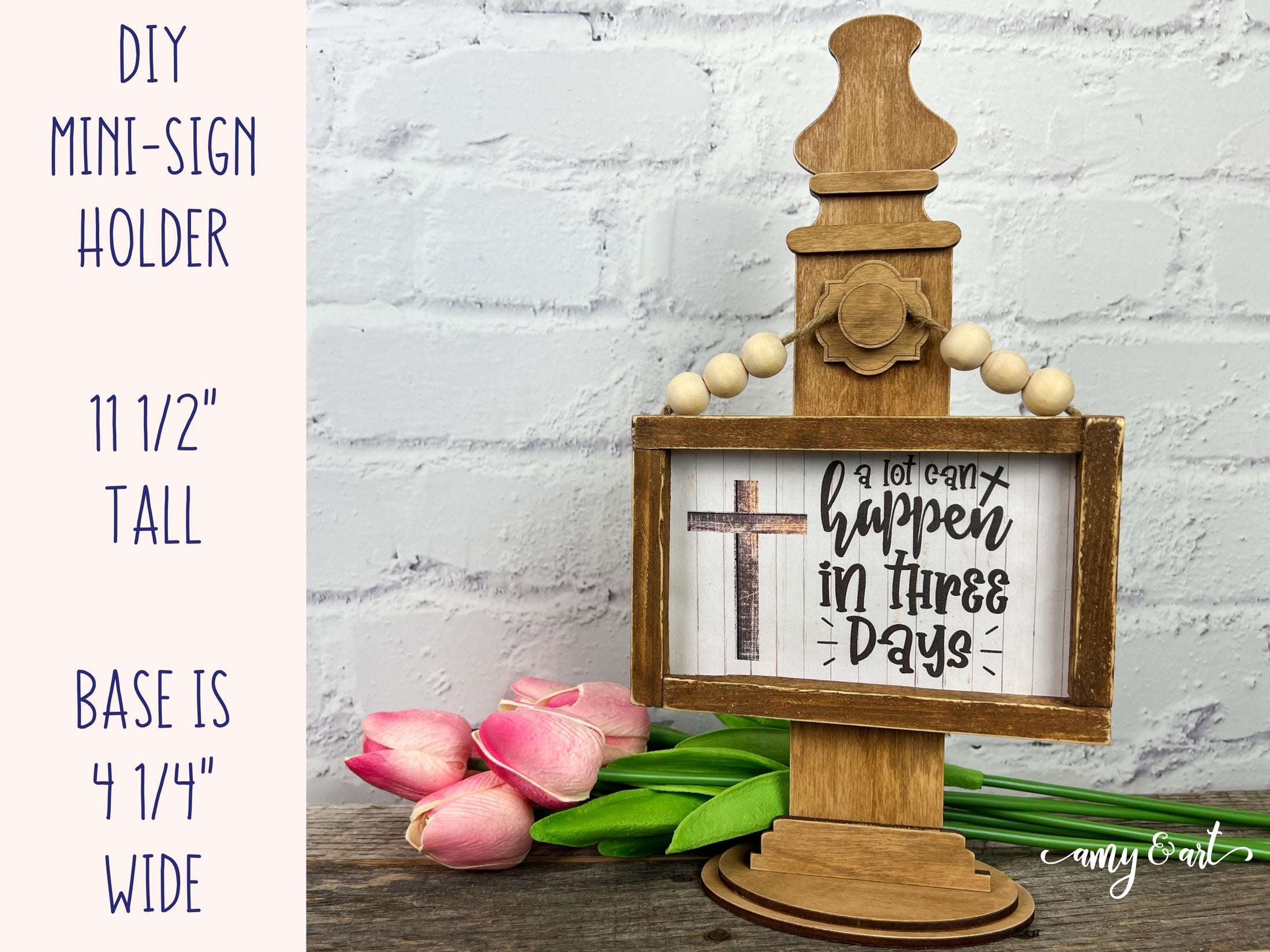 DIY Small-Sign Stand | Farmhouse Style Sign Holder | Tiered Tray Sign ...